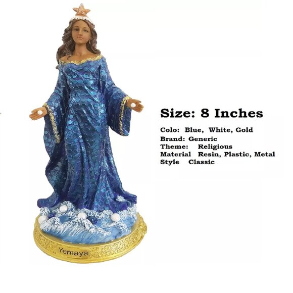 Handmade | Art | Orisha Diosa Del Mar 8 Yemaya Statue Santeria Lucumi ...